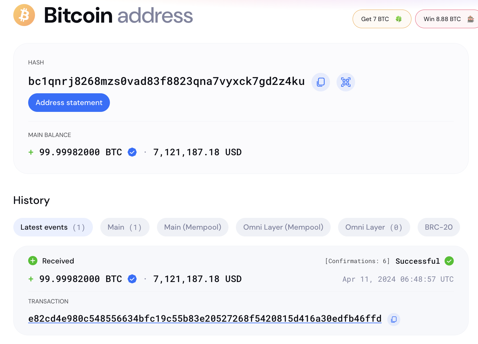 Fresh wallet withdrew BTC from Binance